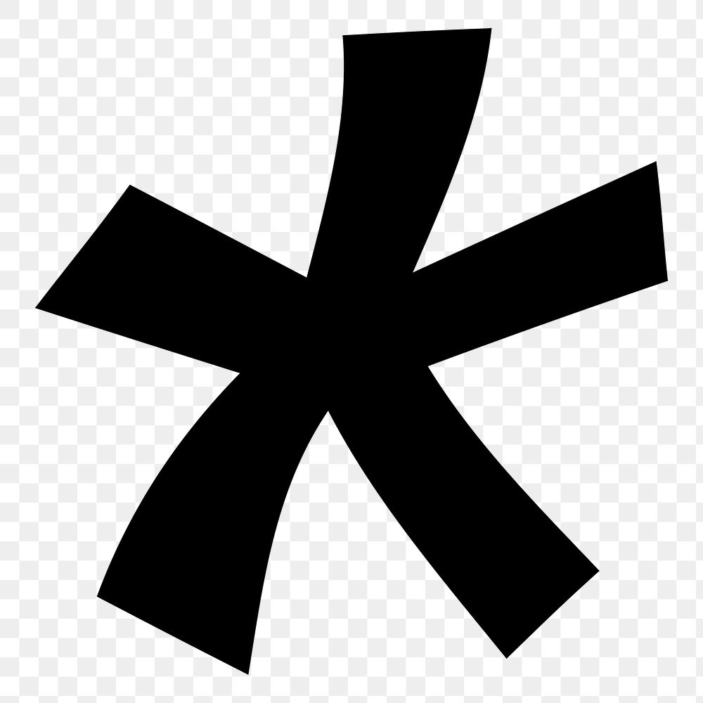 Asterisk png black distort sign, | Premium PNG - rawpixel