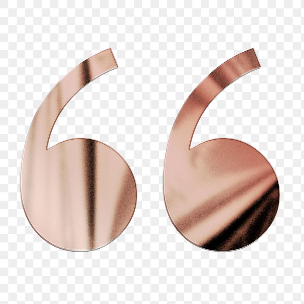 Quotation mark png rose gold | Free PNG - rawpixel