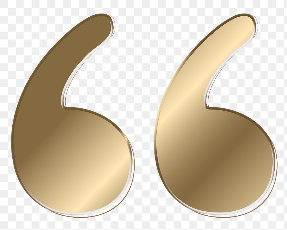 Quotation mark png gold metallic | Free PNG - rawpixel