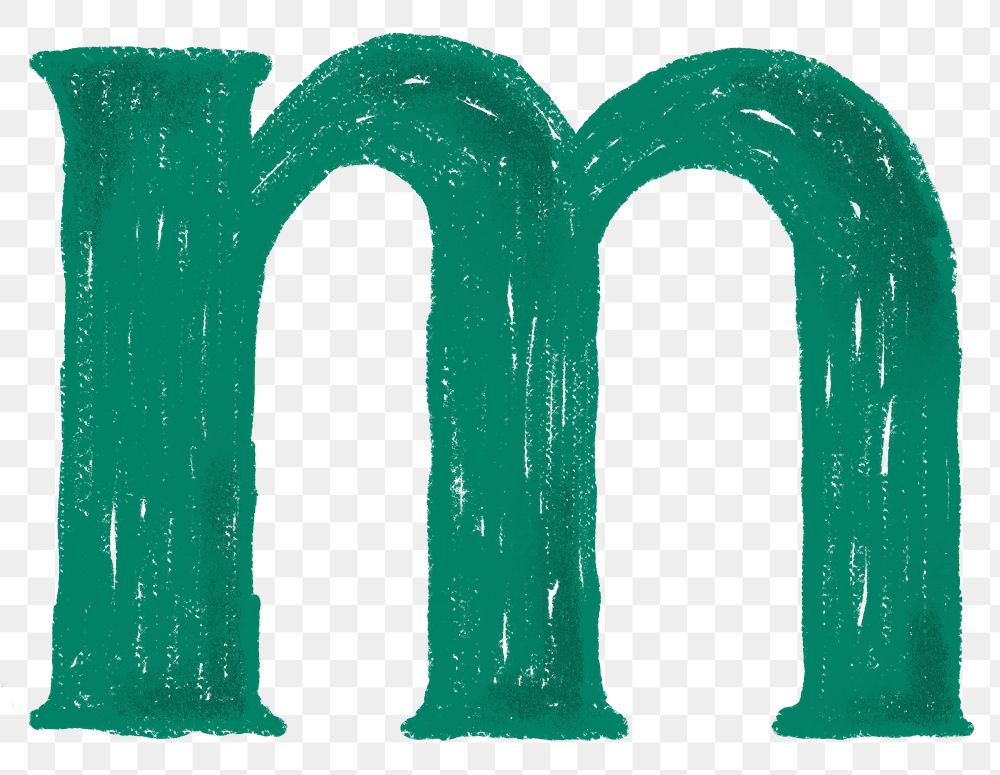 Letter m png crayon font, | Premium PNG - rawpixel