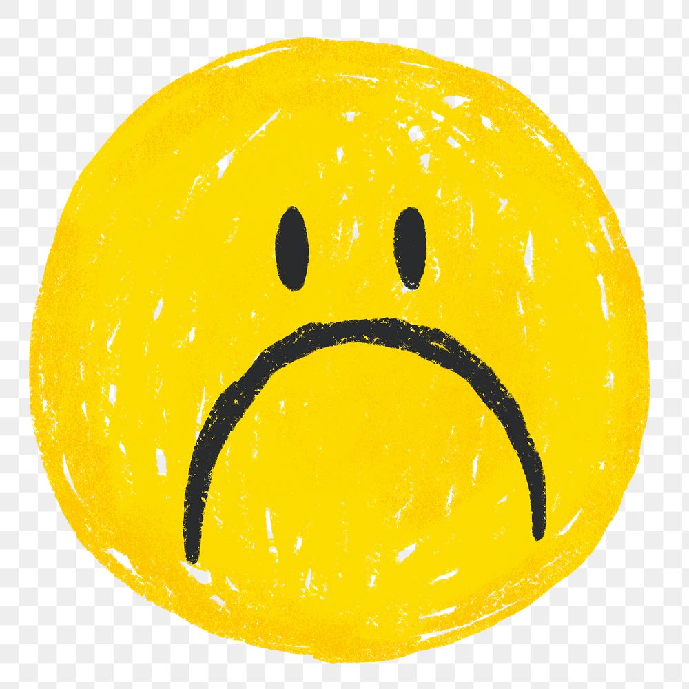 Yellow sad face icon png | Premium PNG - rawpixel