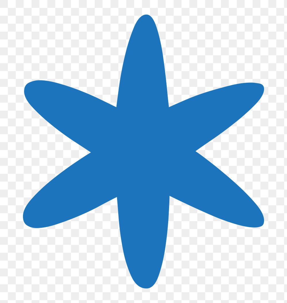 Asterisk png blue sign, transparent | Premium PNG - rawpixel