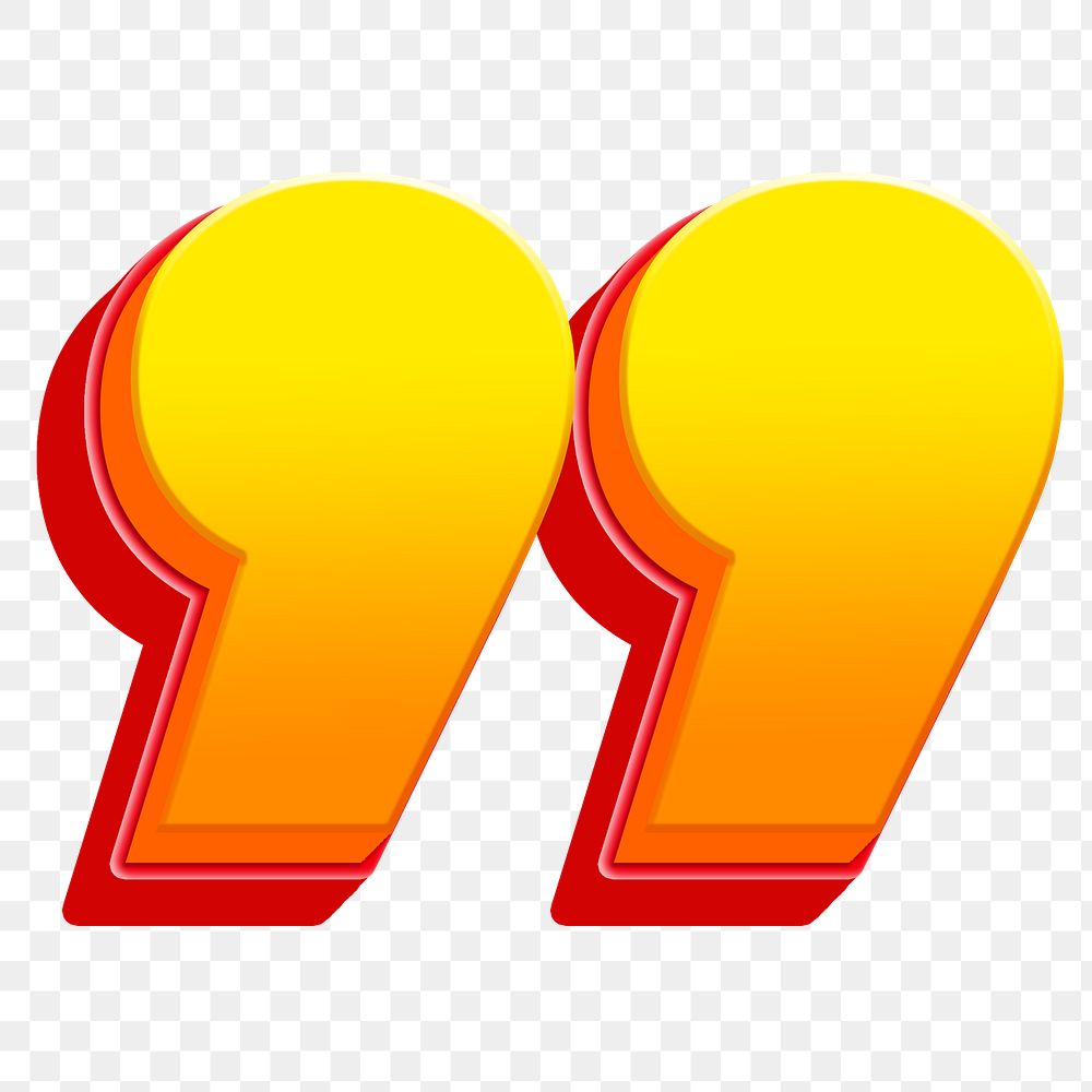 Quotation mark sign png 3D | Free PNG - rawpixel
