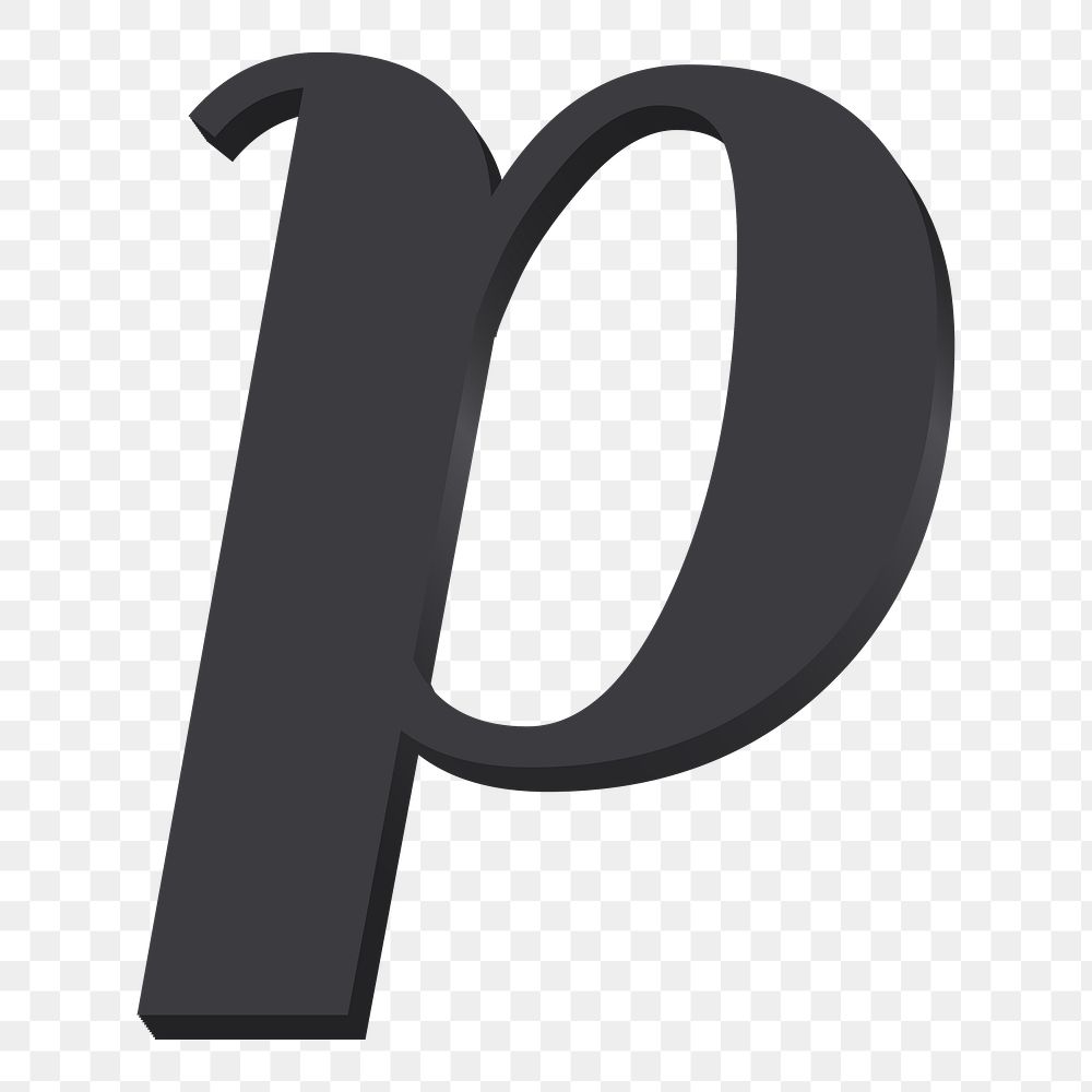 Modern calligraphy letter P png | Premium PNG - rawpixel