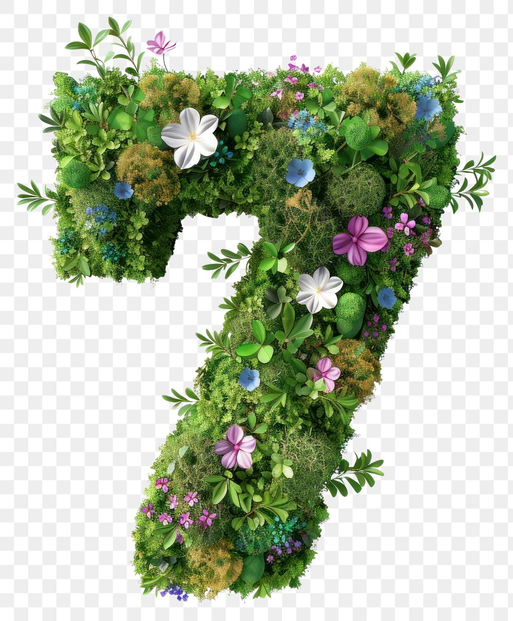 PNG 7 Number flower nature | Free PNG - rawpixel