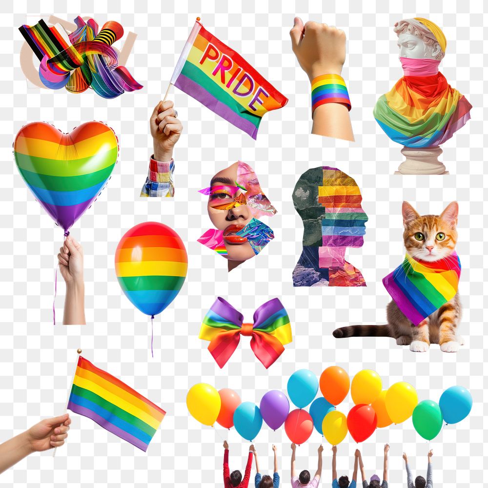 PNG pride month set, transparent | Premium PNG - rawpixel