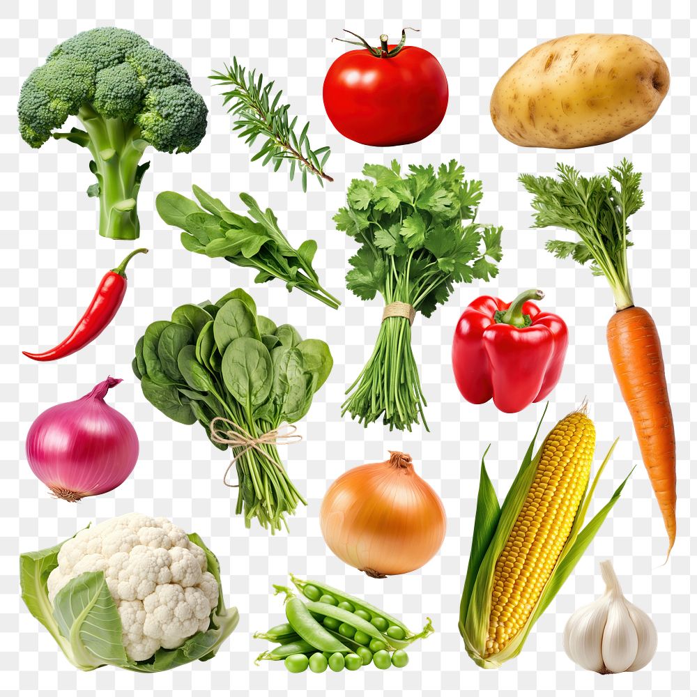 Various vegetables png cut set | Free PNG - rawpixel