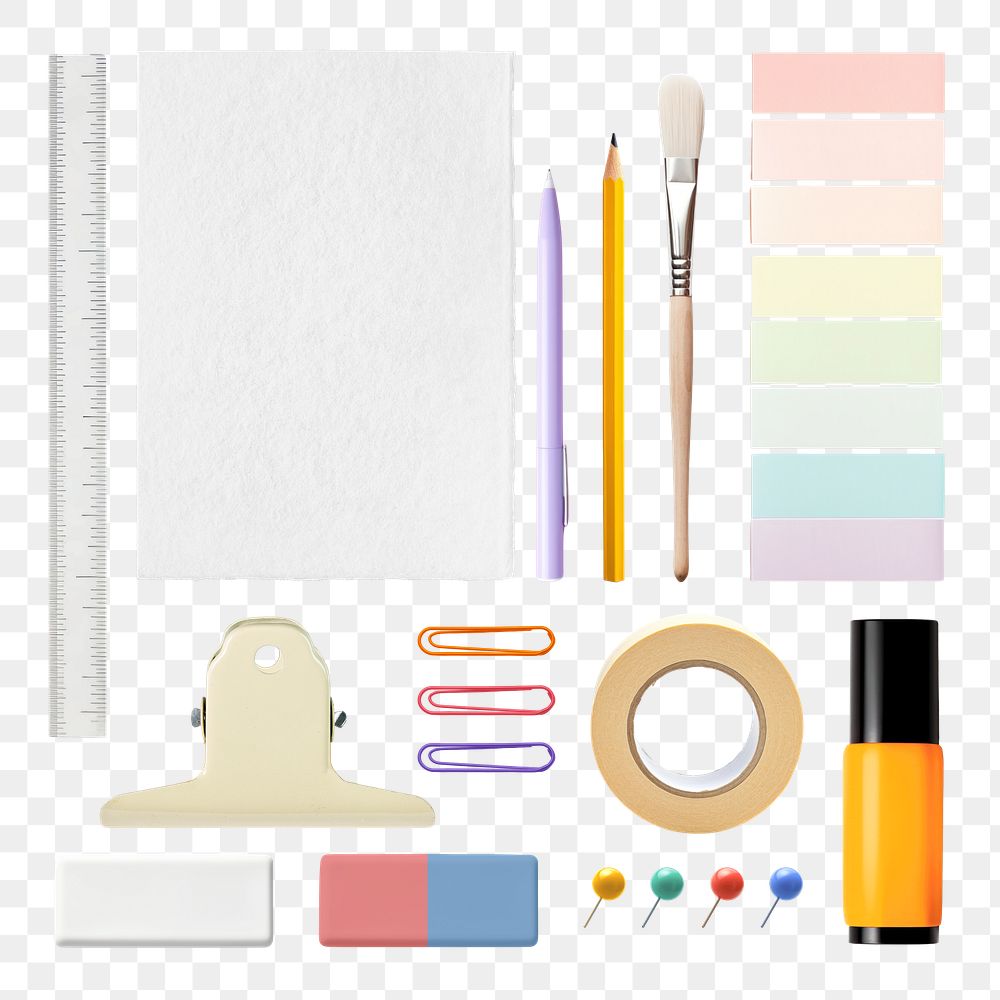 Stationary collection png cut set | Free PNG - rawpixel