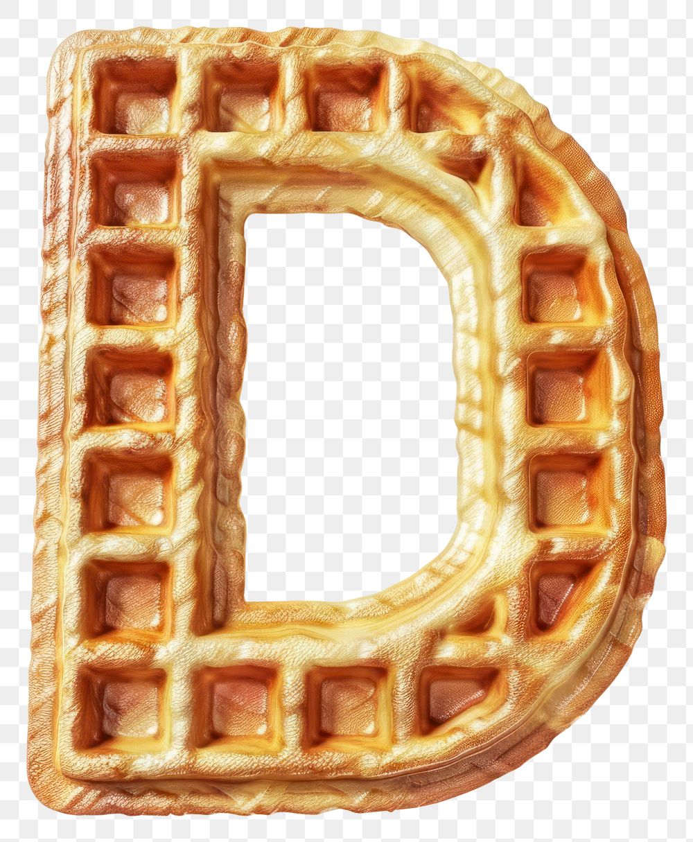 PNG Letter D waffle confectionery | Free PNG - rawpixel