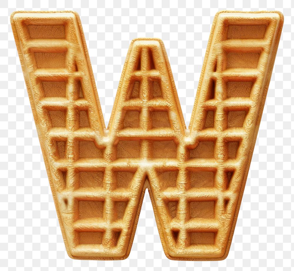 PNG Letter W waffle confectionery | Free PNG - rawpixel