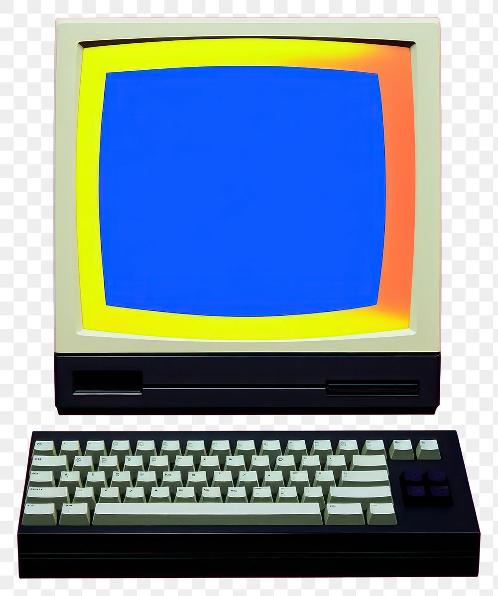 PNG Minimal retro collage computer | Free PNG - rawpixel