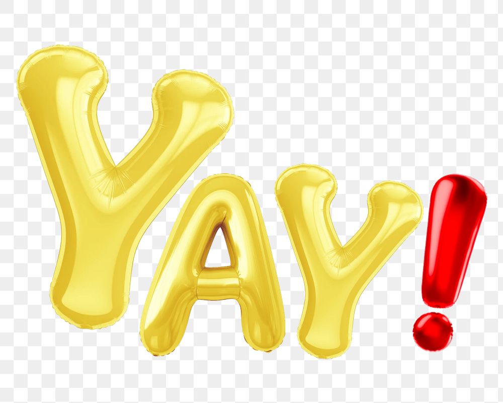 Yay word sticker png element | Premium PNG - rawpixel