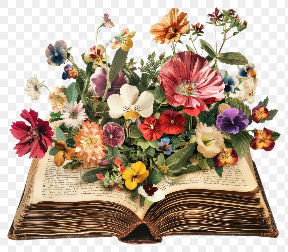 PNG Floral book illustration art | Premium PNG - rawpixel