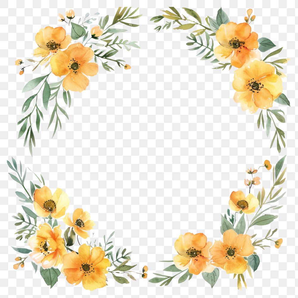 PNG Marigold frame art graphics | Free PNG - rawpixel