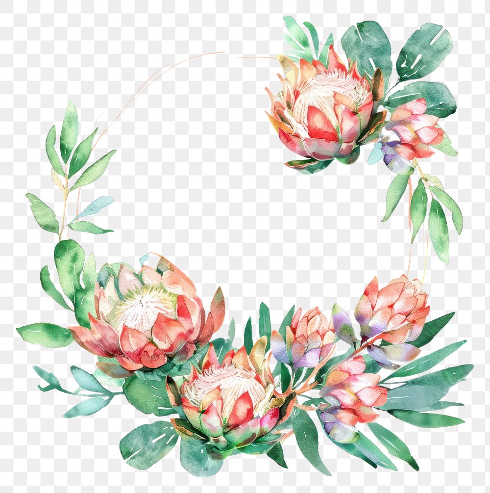 PNG Protea frame art graphics | Free PNG - rawpixel