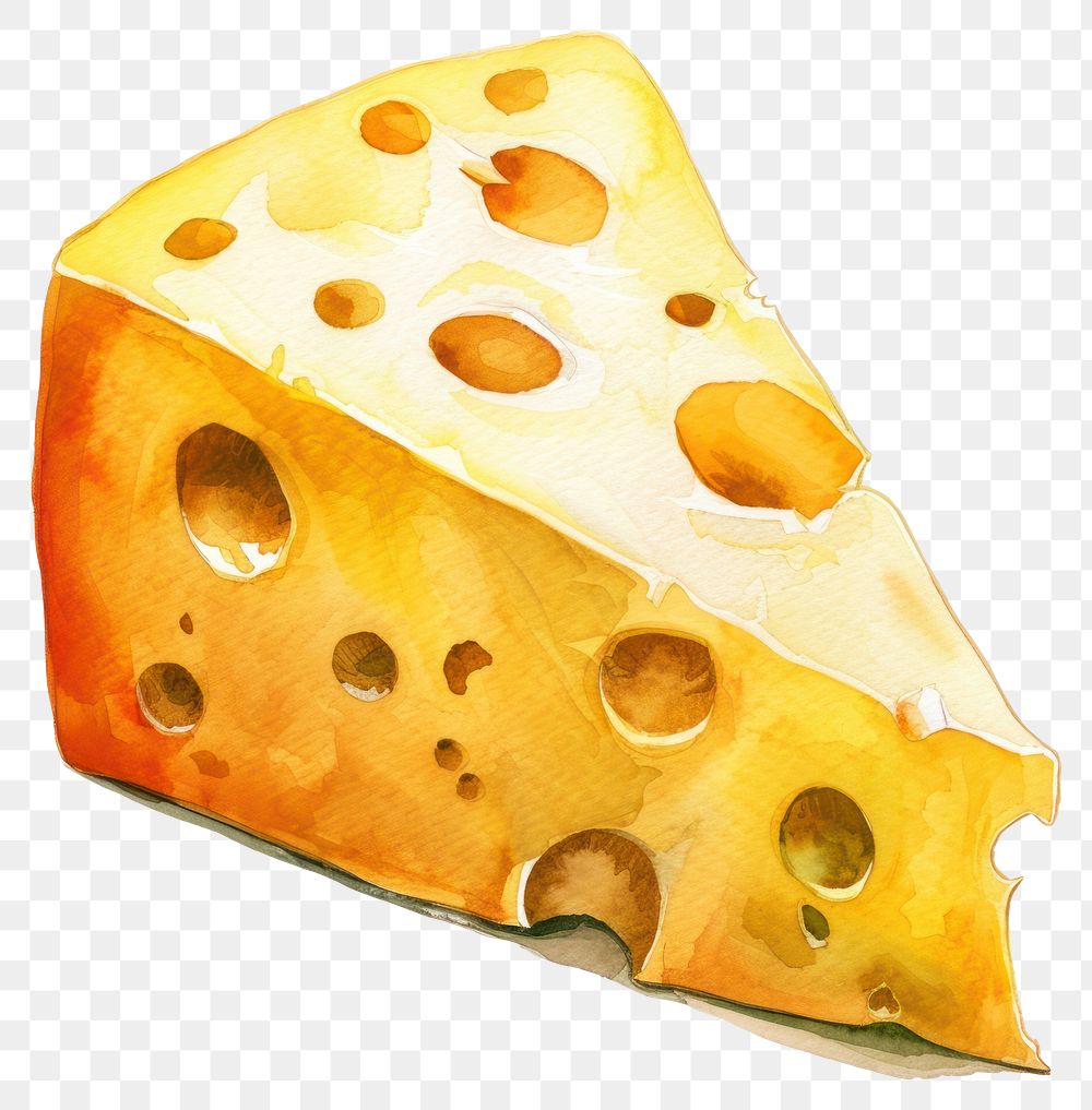 PNG Watercolor cheese wedge illustration | Free PNG - rawpixel