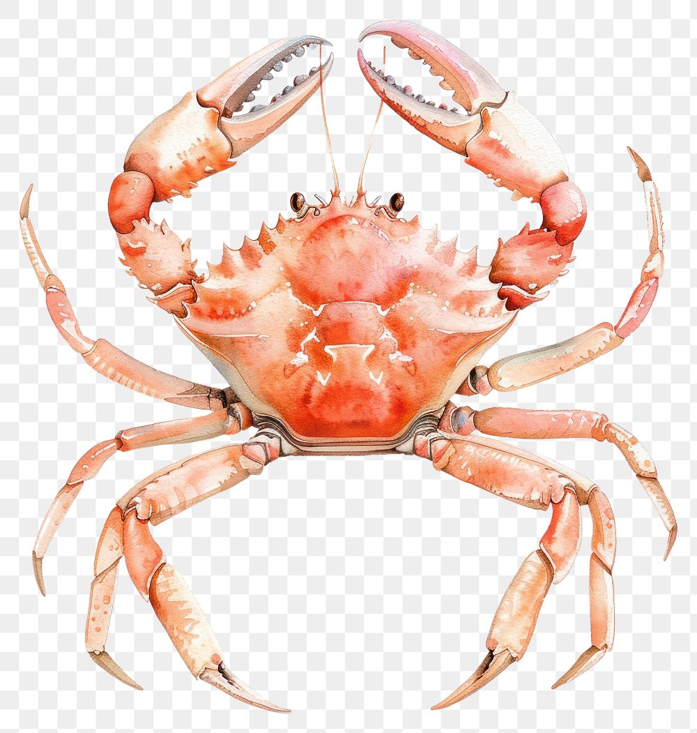 PNG Detailed watercolor crab illustration | Free PNG - rawpixel