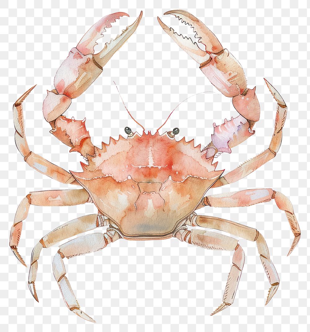 PNG Detailed watercolor crab illustration | Premium PNG - rawpixel