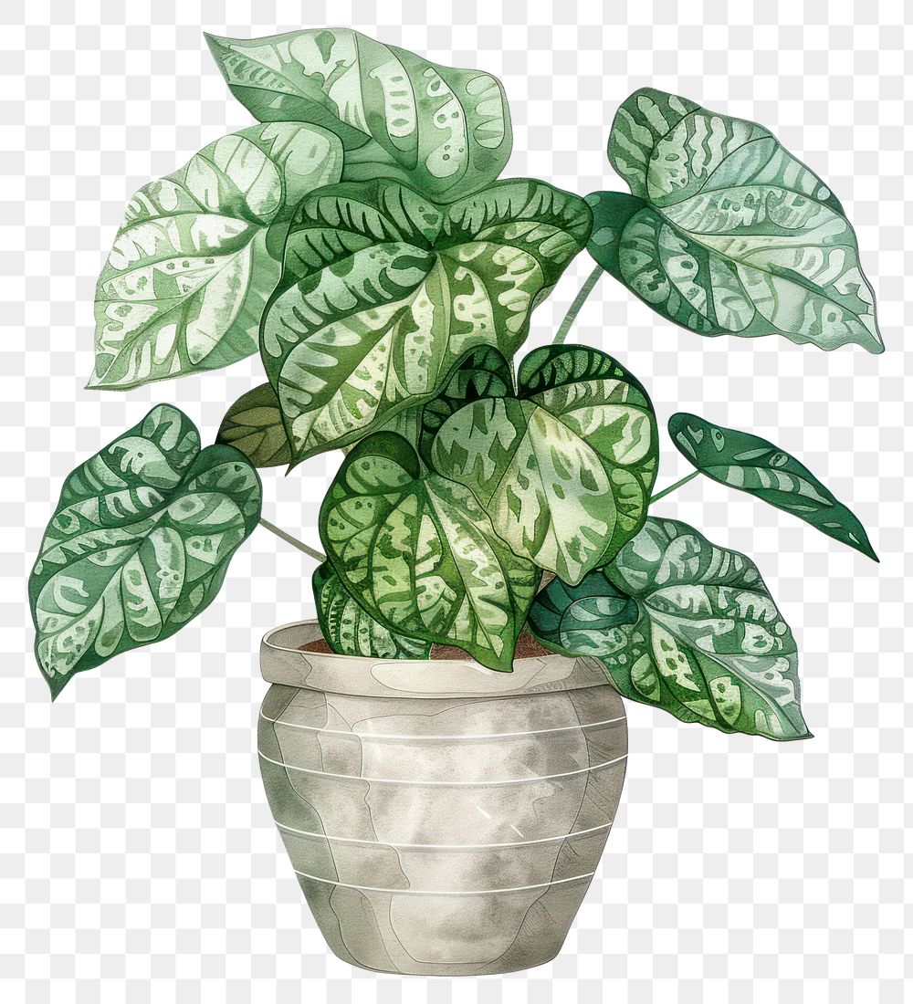 PNG Fittonia leaf pot planter | Free PNG - rawpixel