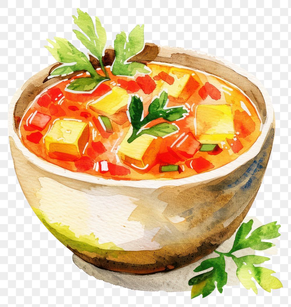 PNG Colorful vegetable soup illustration | Free PNG - rawpixel