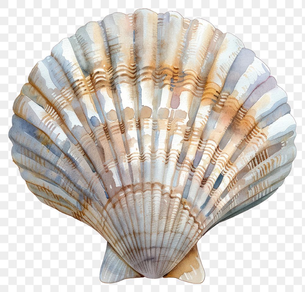 PNG Elegant watercolor seashell illustration | Free PNG - rawpixel