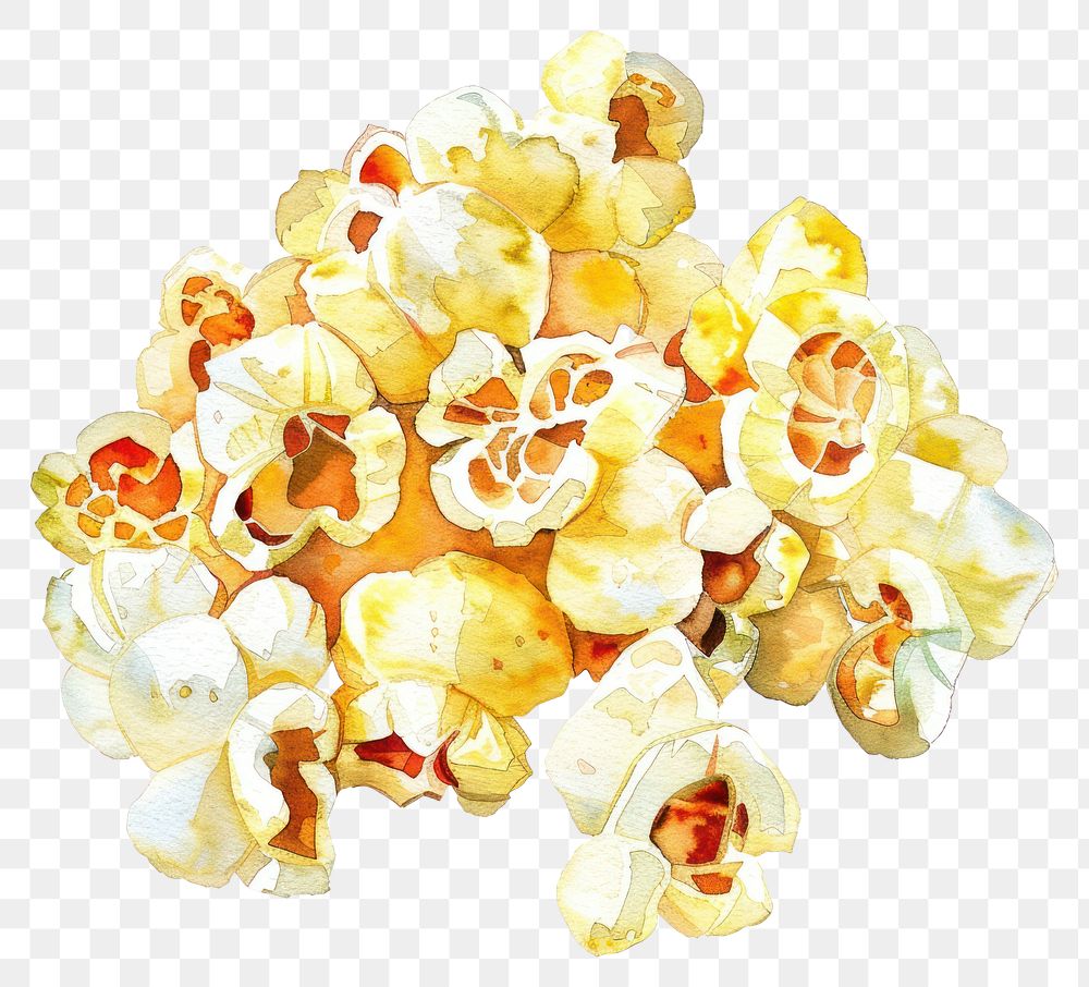 PNG Watercolor popcorn snack illustration | Free PNG - rawpixel