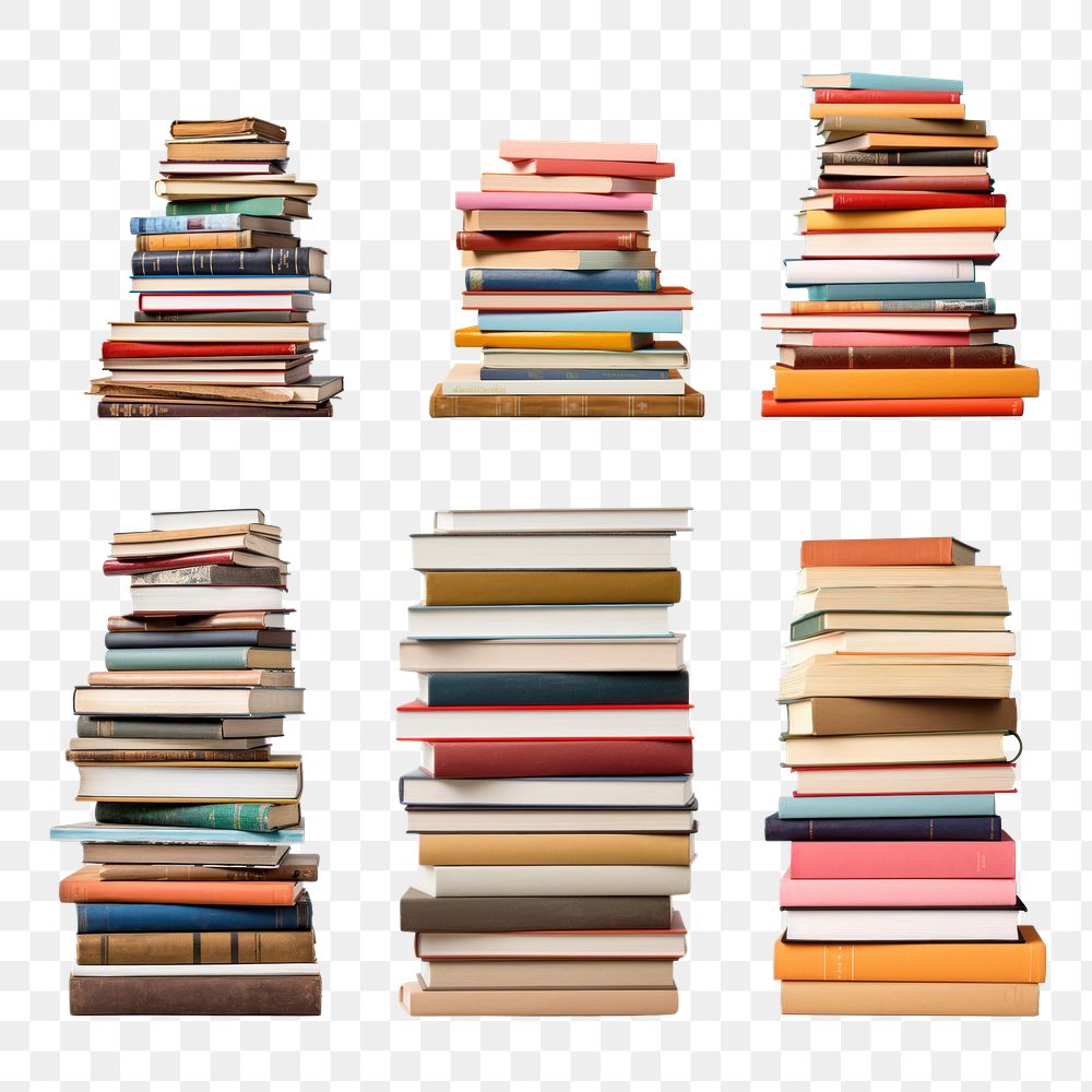 Book row png element set | Free PNG - rawpixel