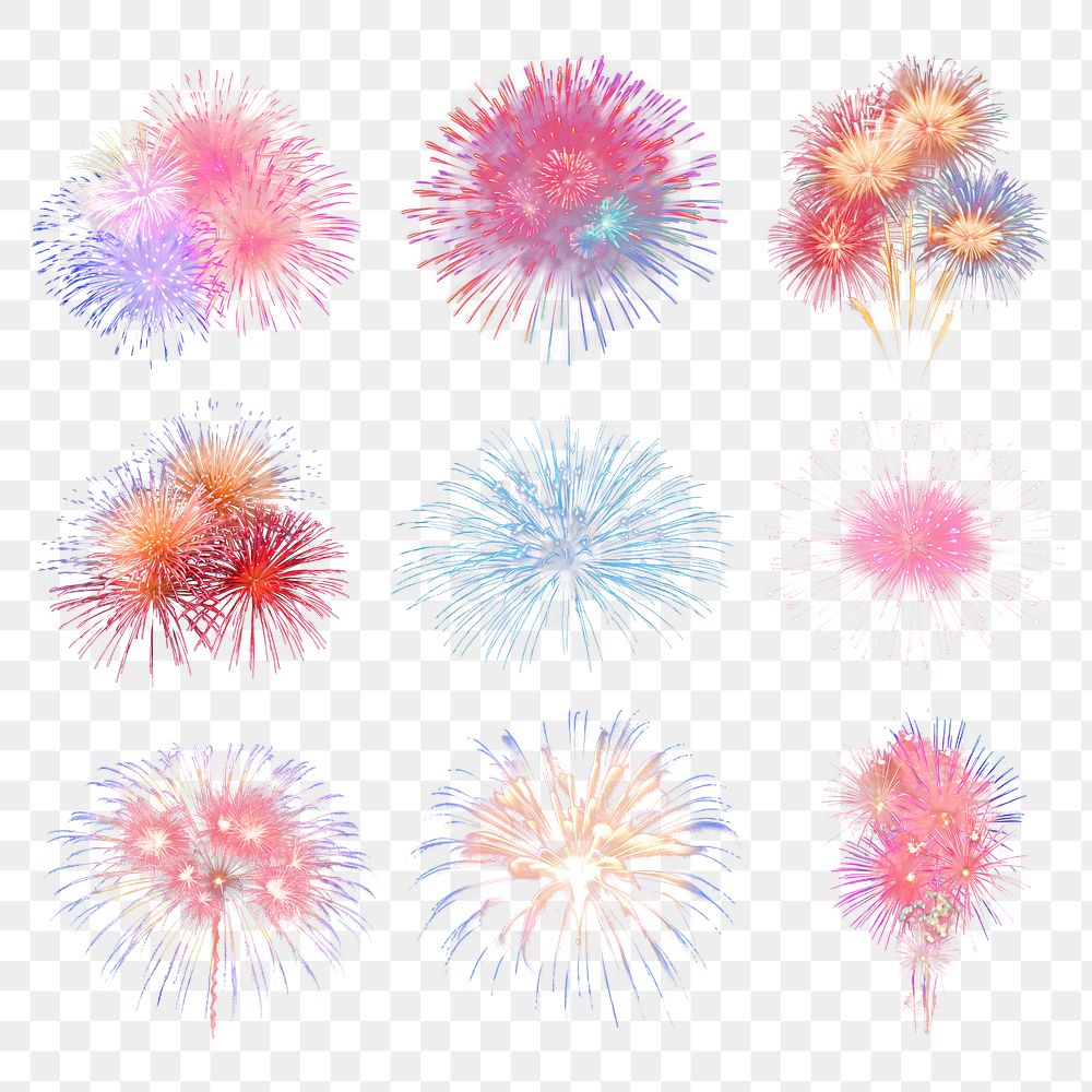 Firework effect png element set, | Premium PNG - rawpixel
