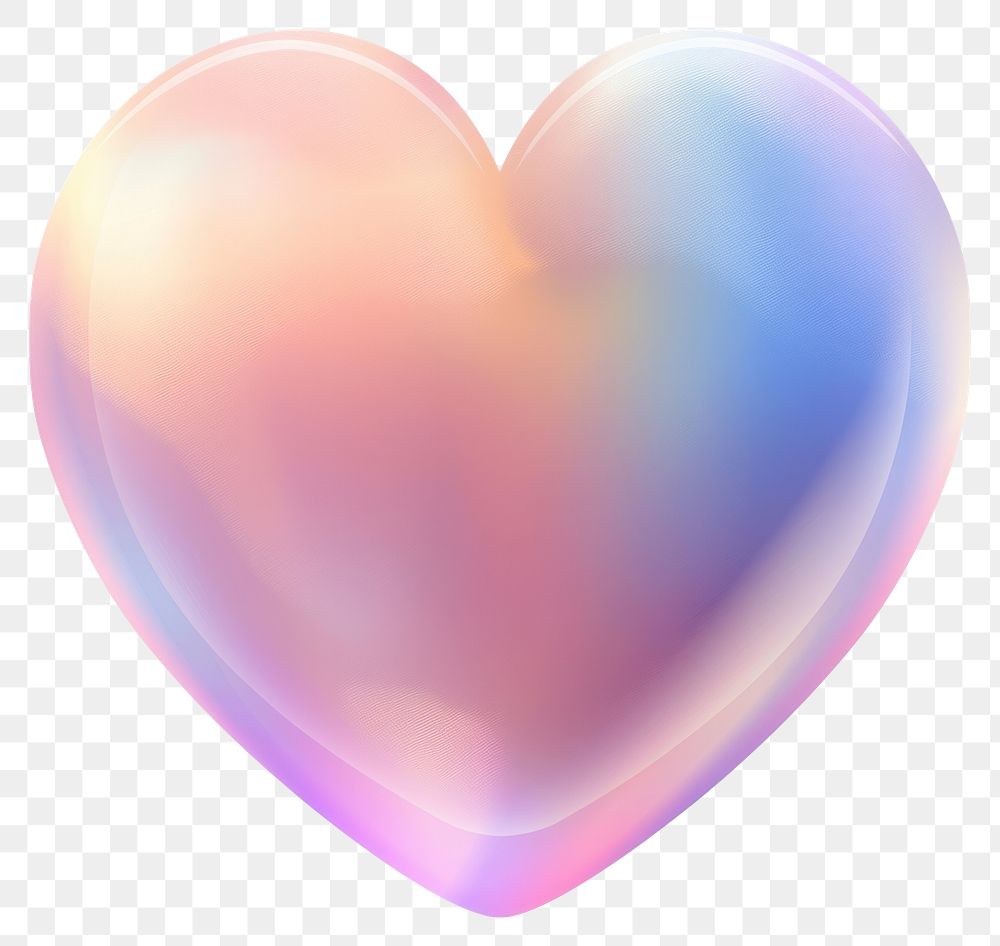 Gradient heart-shaped glossy element | Free PNG - rawpixel