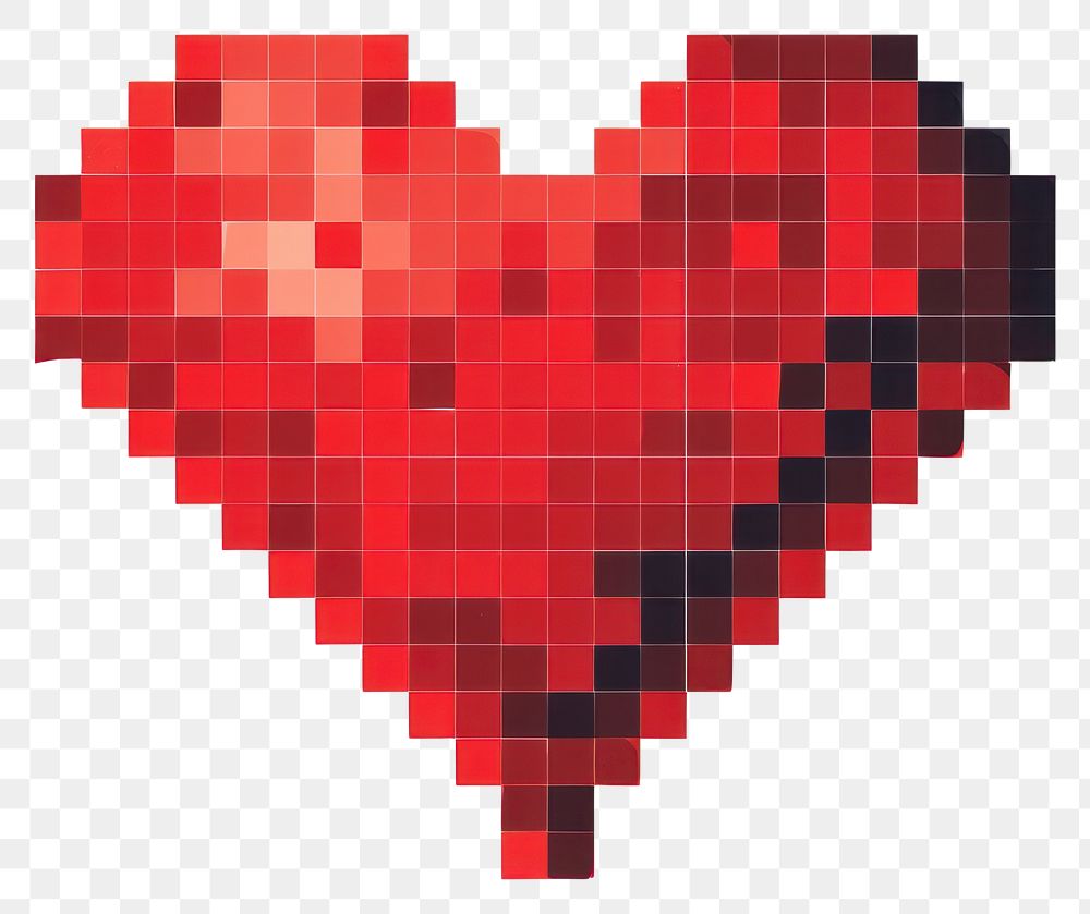PNG Pixelated red heart illustration | Premium Icons - rawpixel