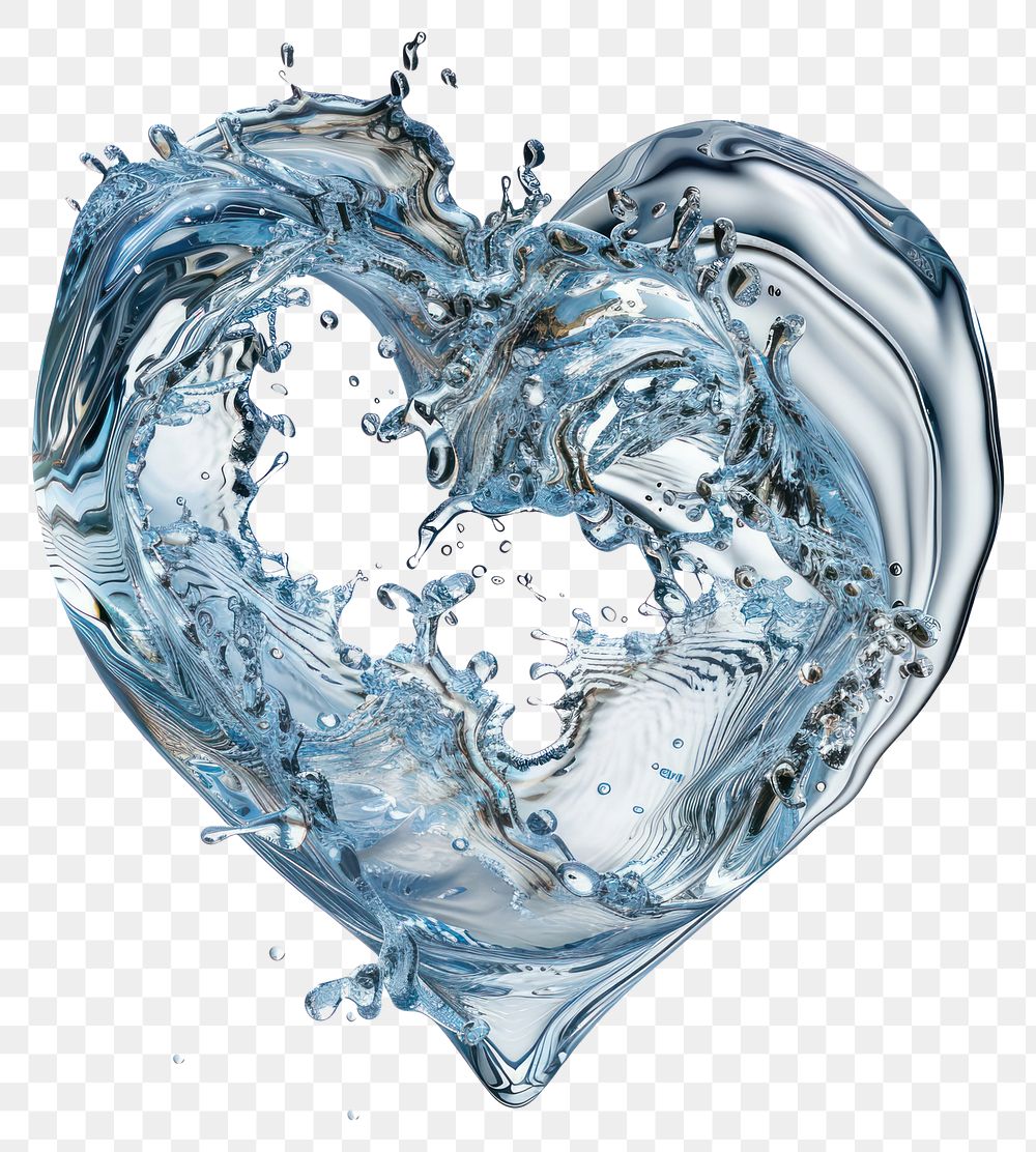 Water splash heart shape | Premium PNG - rawpixel
