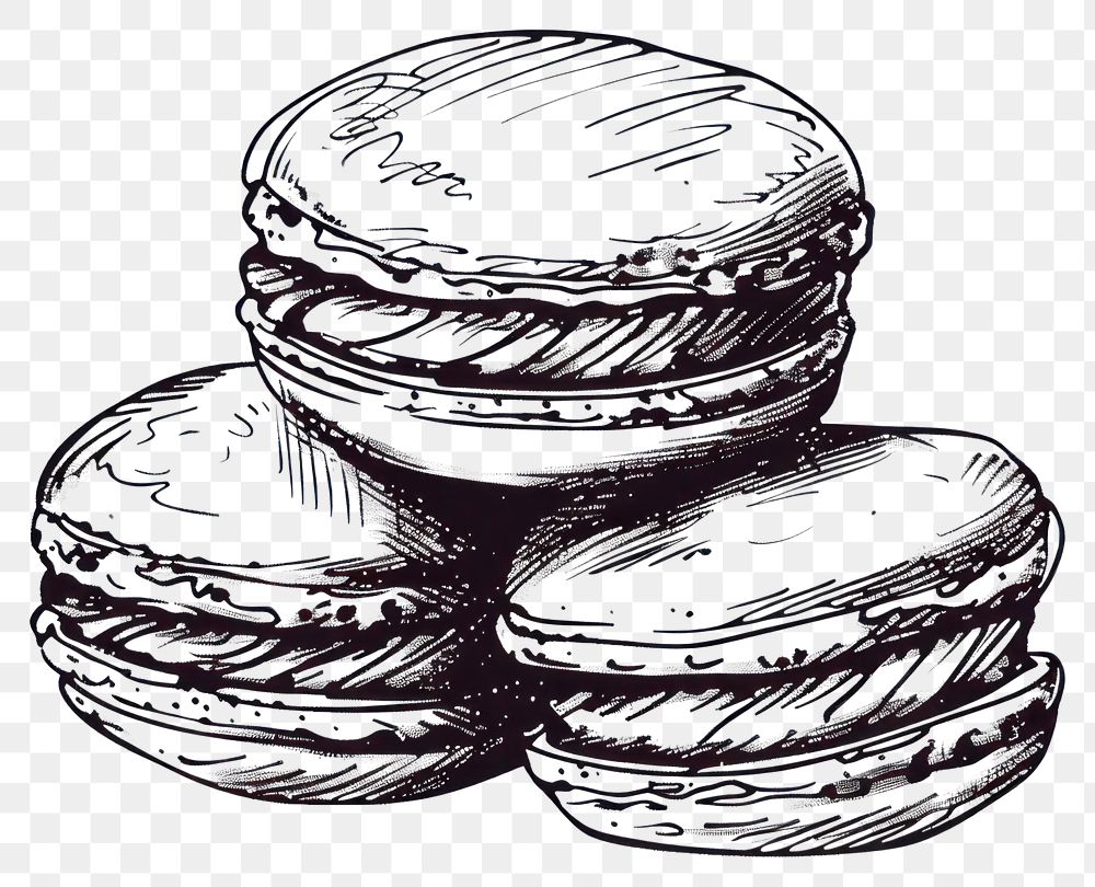 PNG Hand-drawn macaron sketch illustration | Free PNG - rawpixel