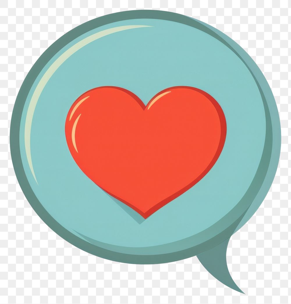 Heart chat bubble icon | Free PNG - rawpixel