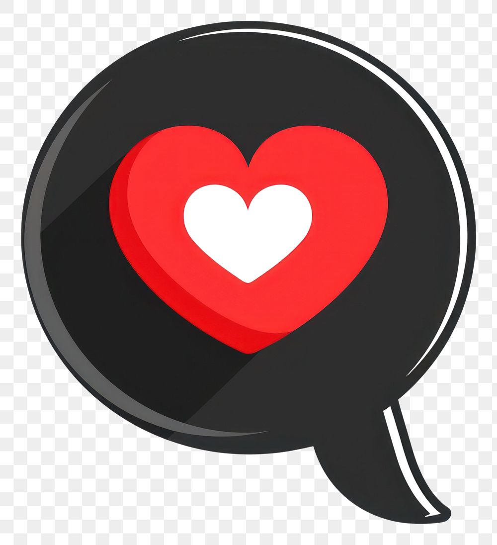 Heart chat bubble icon | Free PNG - rawpixel