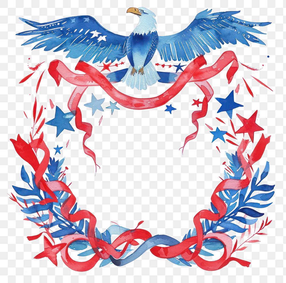 PNG Patriotic eagle ribbon frame | Free PNG - rawpixel