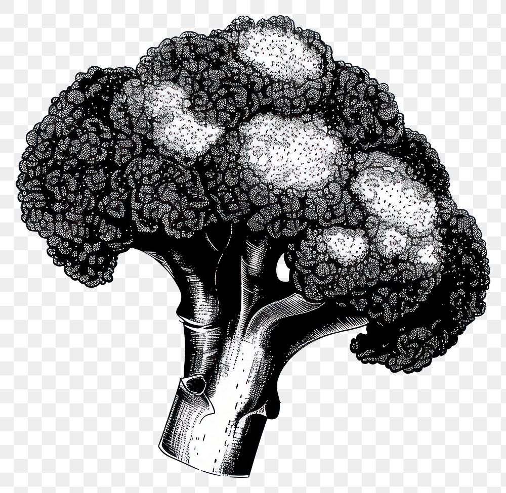 PNG Detailed vintage broccoli illustration | Premium PNG - rawpixel