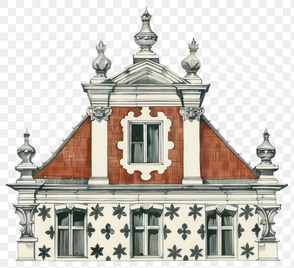 PNG Historic architectural building illustration | Free PNG - rawpixel