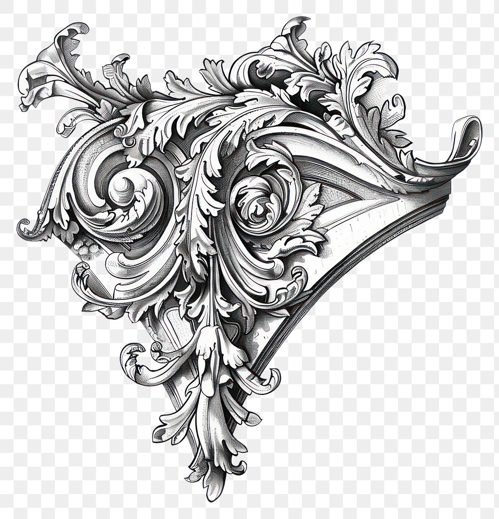 PNG Intricate baroque ornamental design | Free PNG - rawpixel