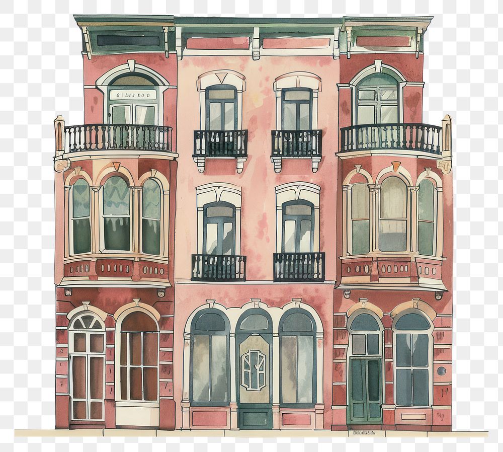 PNG Vintage architectural building illustration | Free PNG - rawpixel