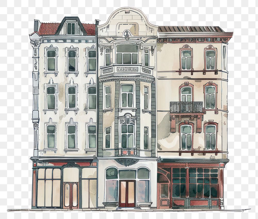 PNG Vintage European architectural illustration | Free PNG - rawpixel