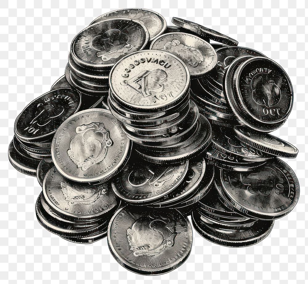 Silver Coin Stack PNG Images | Free Photos, PNG Stickers, Wallpapers ...