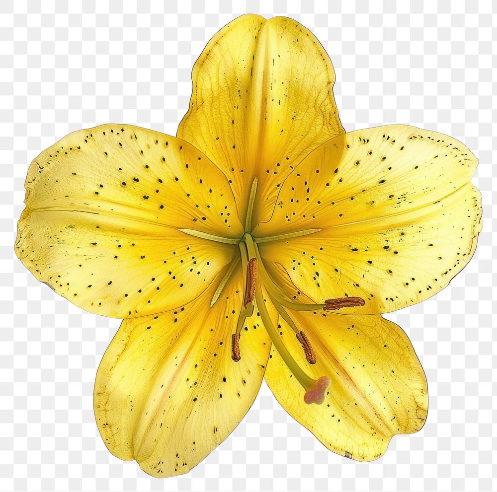 PNG Vibrant yellow lily flower | Premium PNG - rawpixel