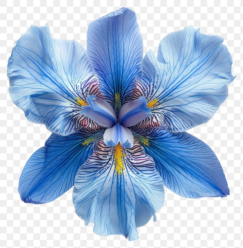 PNG Vibrant blue iris flower | Premium PNG - rawpixel