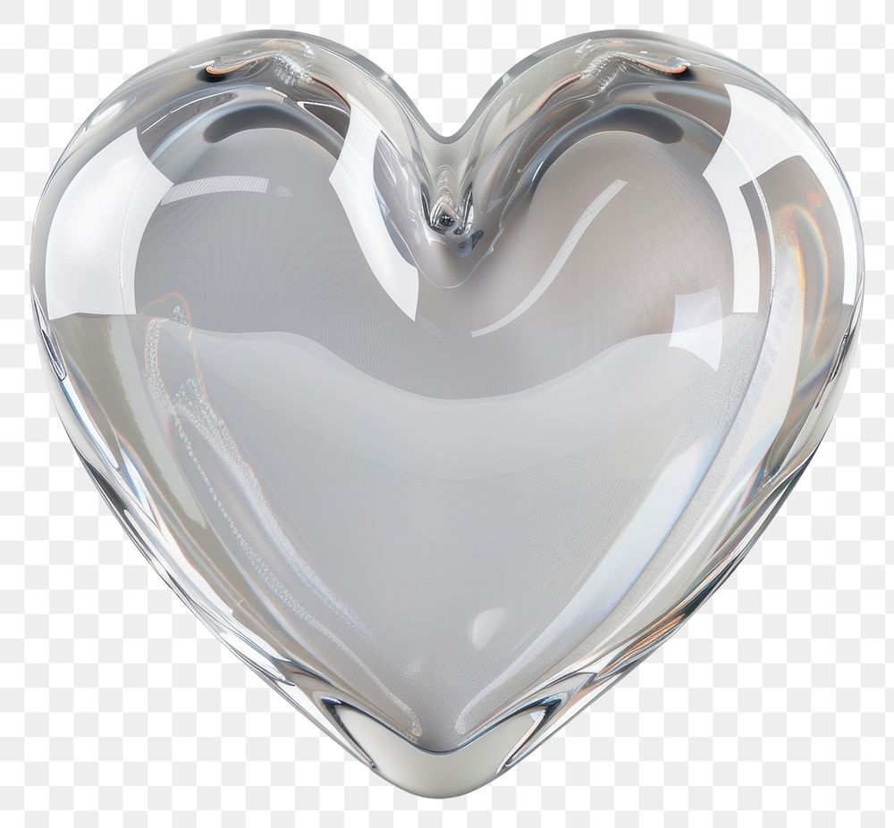 Elegant glass heart shape | Free PNG - rawpixel