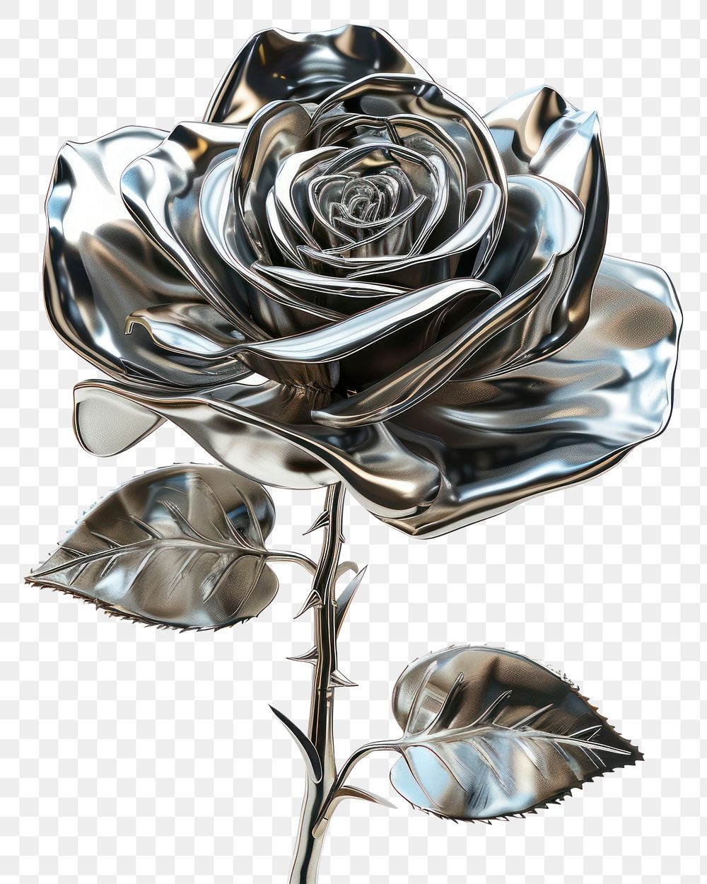Elegant metallic rose design | Premium PNG - rawpixel