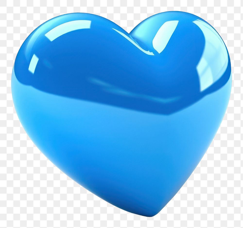 PNG Glossy blue heart illustration | Free PNG - rawpixel