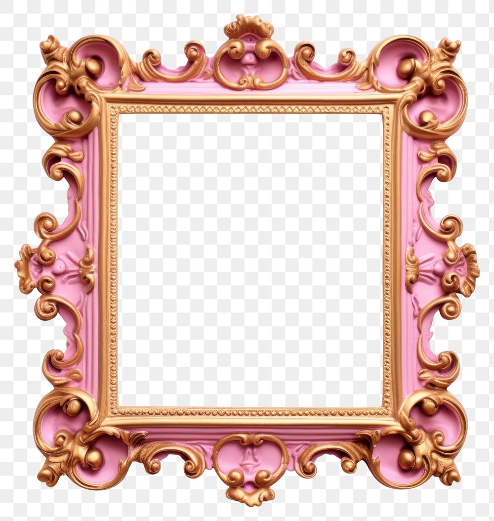 PNG Ornate pink gold frame | Premium PNG - rawpixel