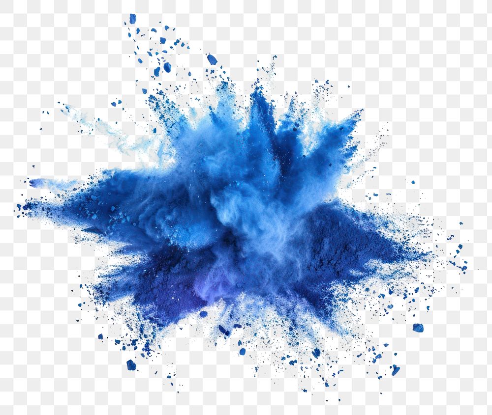 PNG Vibrant blue powder explosion | Free PNG - rawpixel