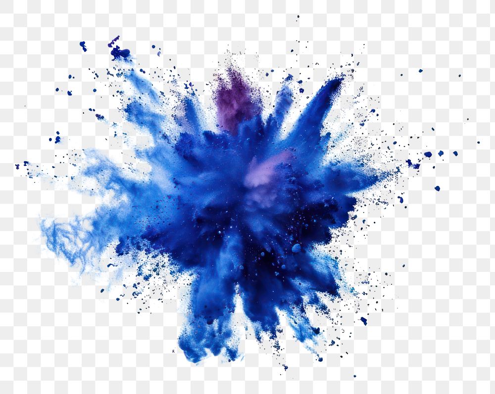 PNG Vibrant blue powder explosion | Premium PNG - rawpixel