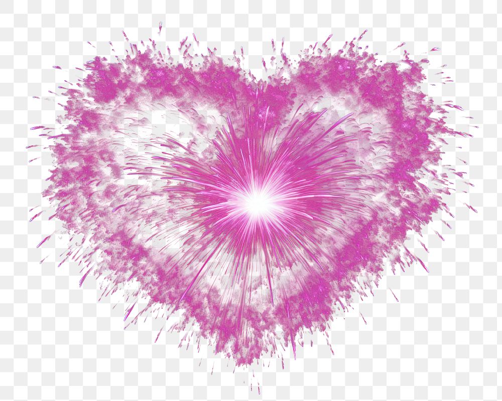 Vibrant heart explosion overlay | Premium PNG - rawpixel